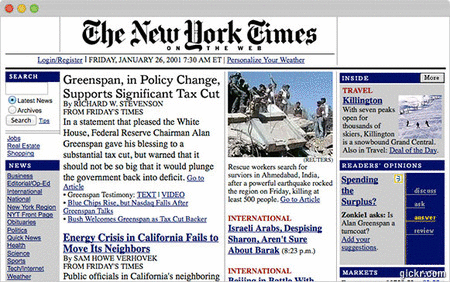 The Evolution of The New York Times Homepage, in 1 GIF - The Atlantic
